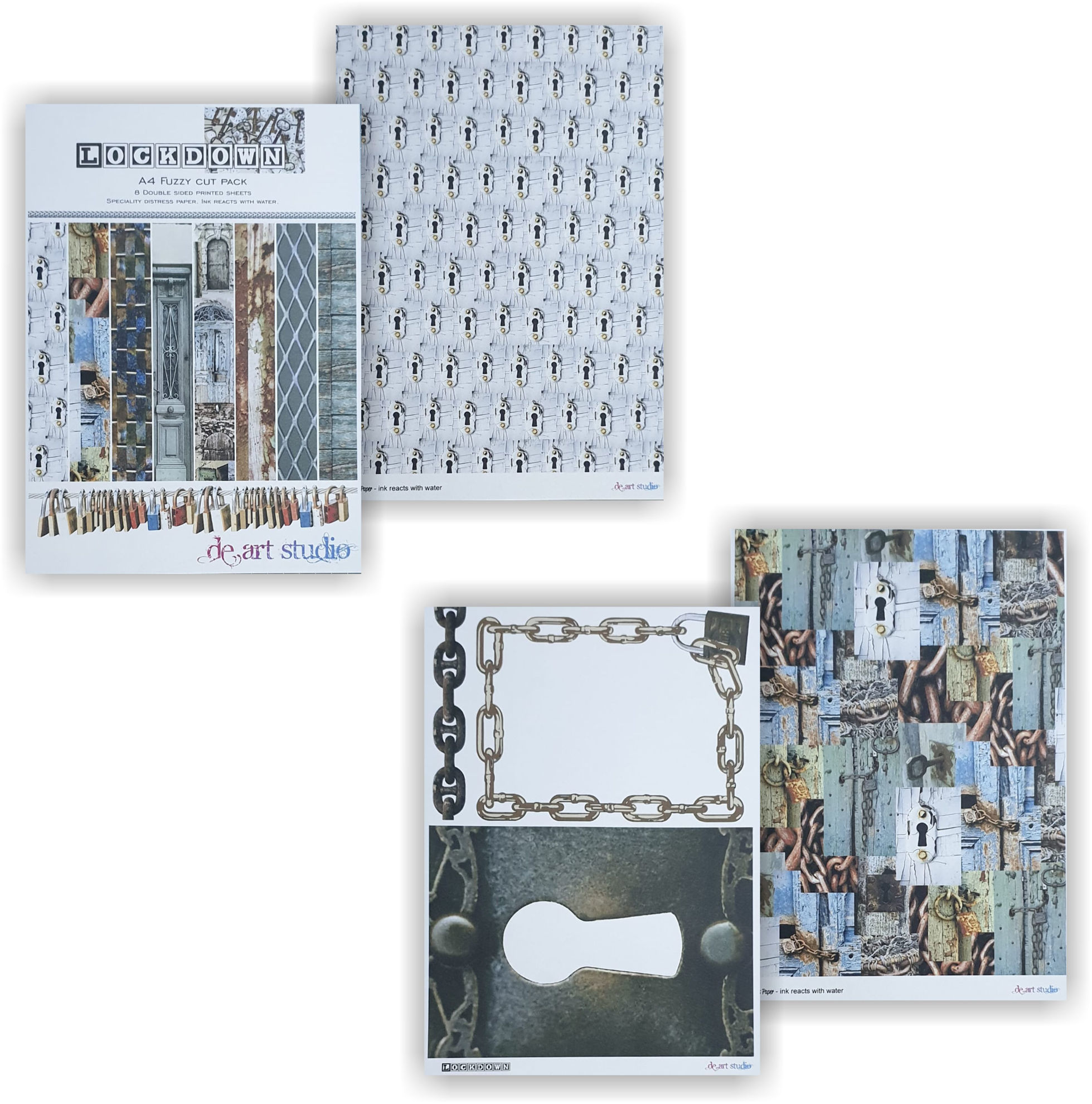 De Art Studio - Lockdown A4 Fuzzy Cut Paper Pack