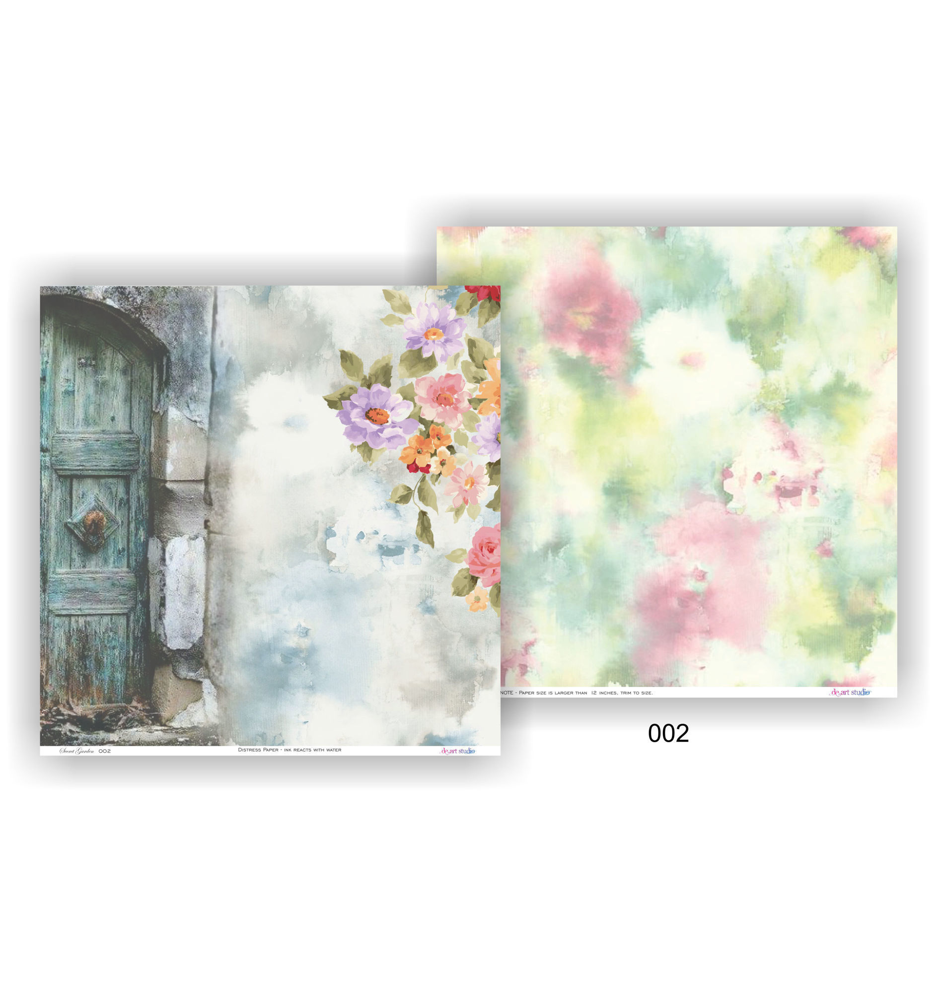De Art Studio - Secret Garden 12"X12" Paper Pack