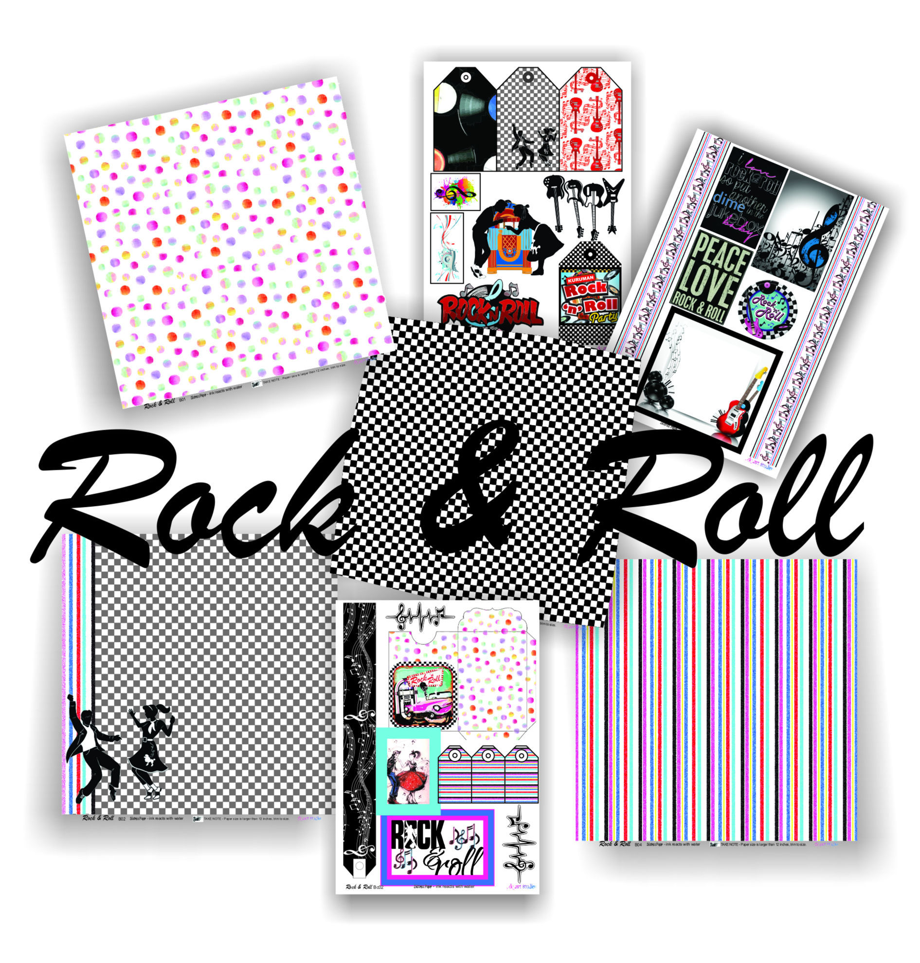 De Art Studio - Rock'n Roll Paper Pack