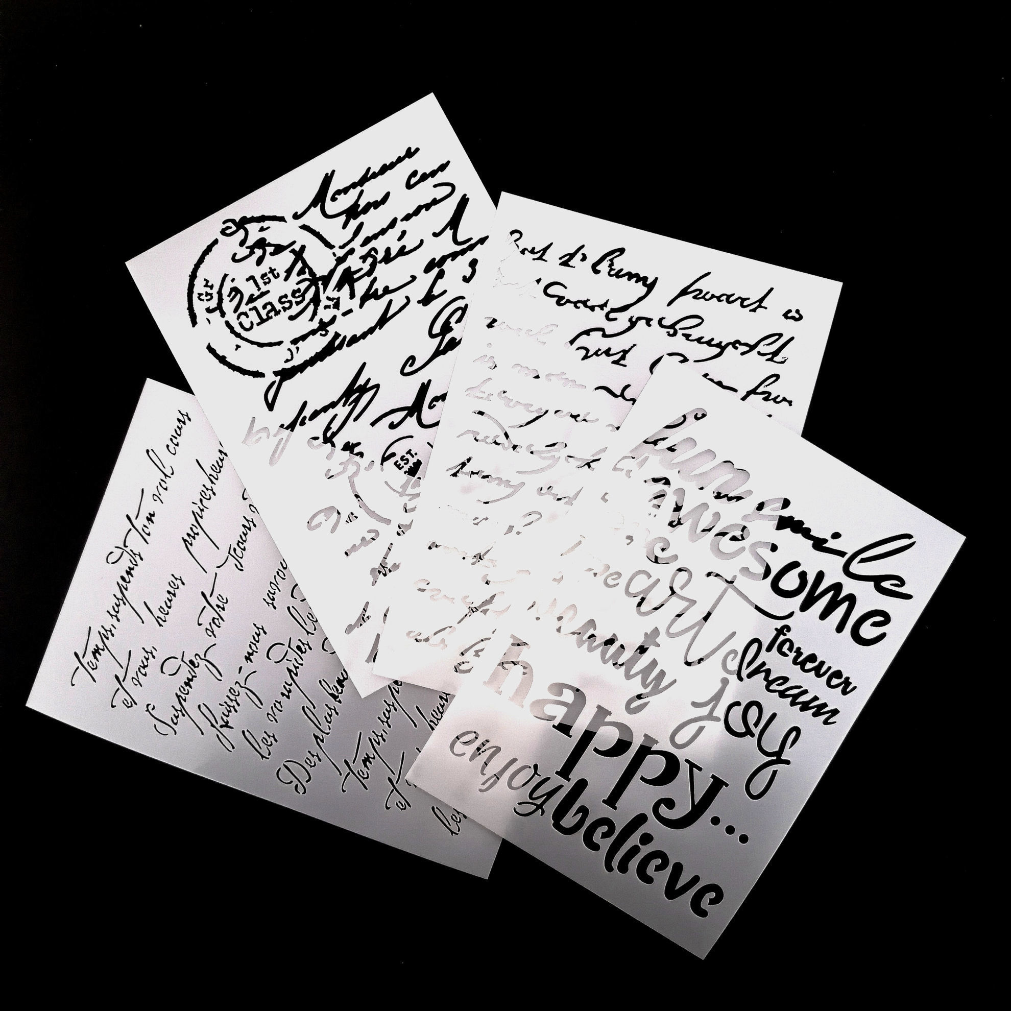 De Art Studio - Script Stencil Bag