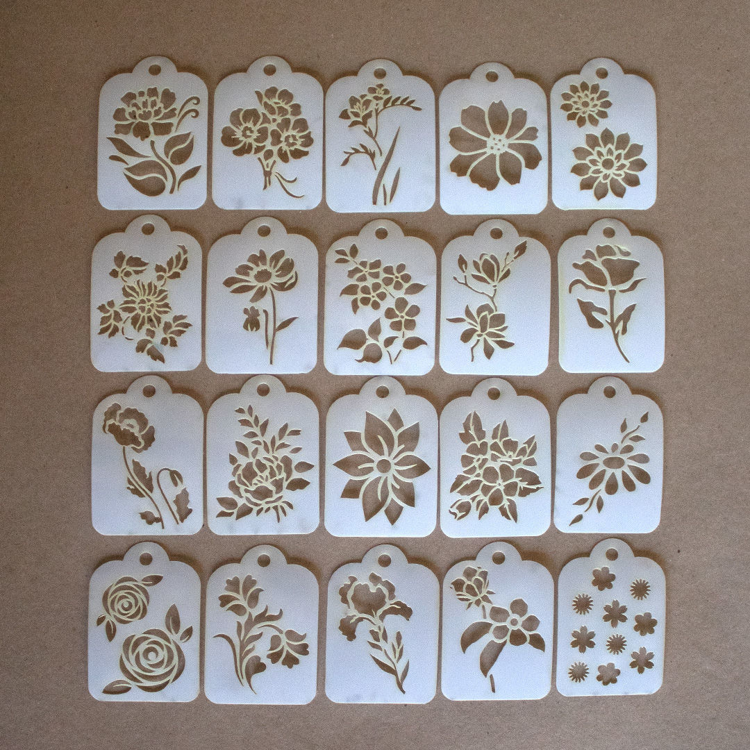 De Art Studio - Mini Stencil Set - Flowers